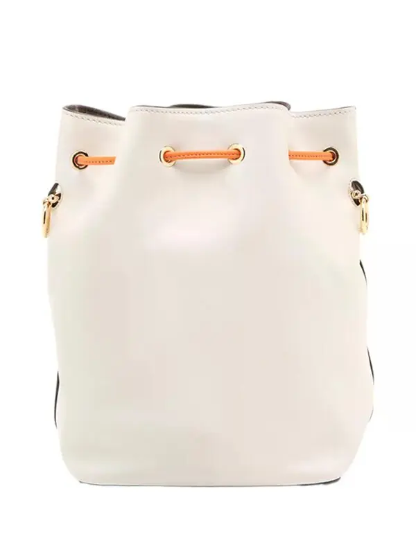 Fendi Mini Leather Mon Tresor Bucket Bag - White