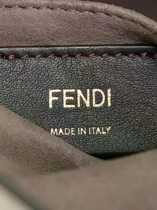 Fendi Mini Leather Mon Tresor Bucket Bag - White