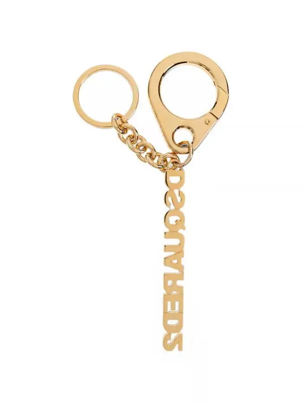 Dsquared2 Logo-pendant Lobster-claw Keychain - Gold