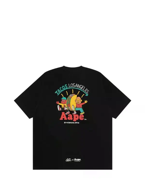 AAPE BY *A BATHING APE X Jun Oson Moonface T-shirt - Black