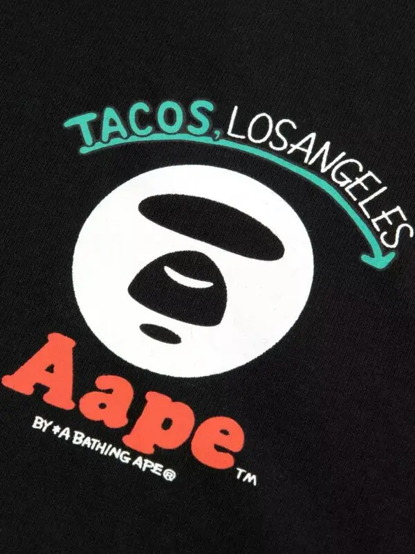 AAPE BY *A BATHING APE X Jun Oson Moonface T-shirt - Black