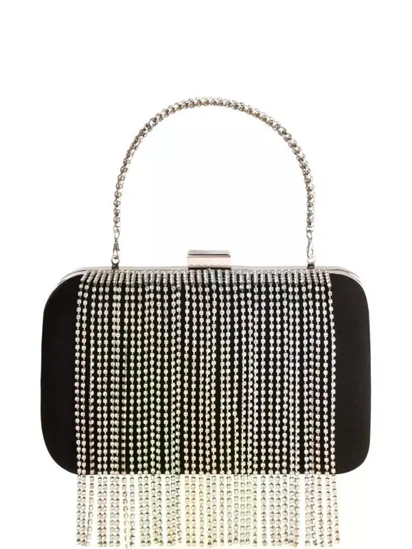GEMY MAALOUF Crystal-fringe Clutch Bag - Black