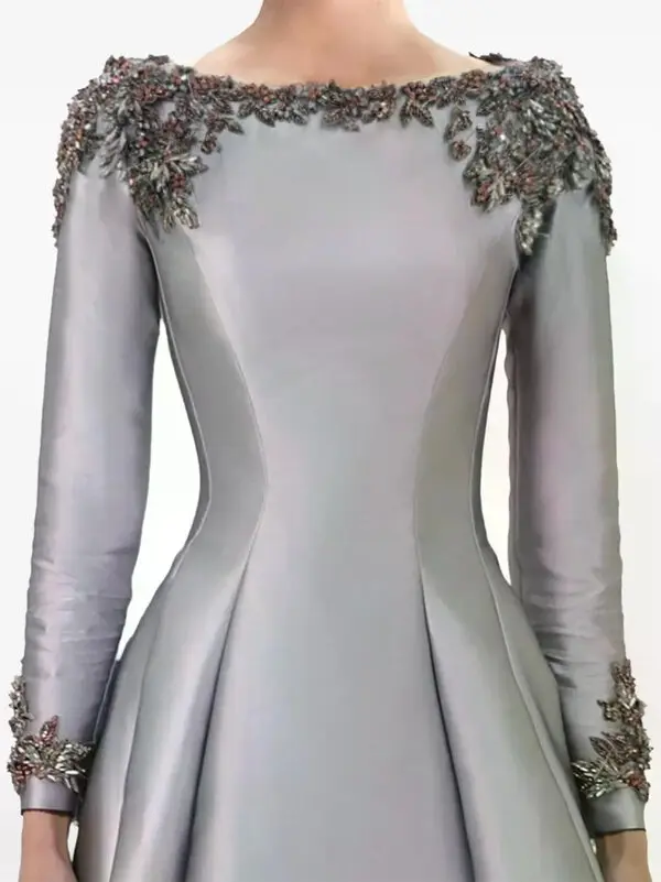 GEMY MAALOUF Beaded Mikado Gown