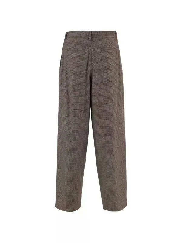 DARKPARK Houndstooth Pattern Pleated Trousers