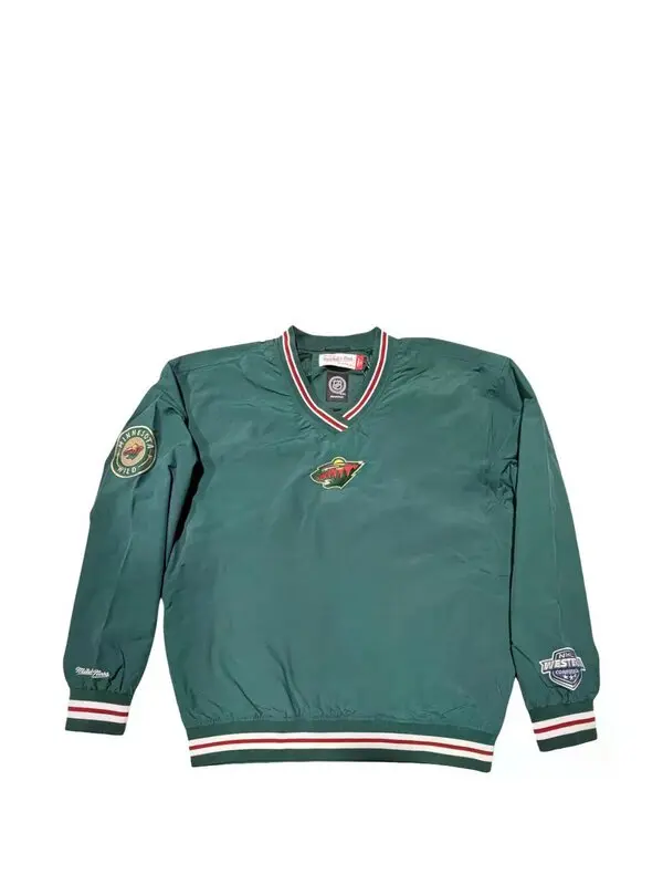 Mitchell & Ness Logo-patch V-neck Sweatshirt