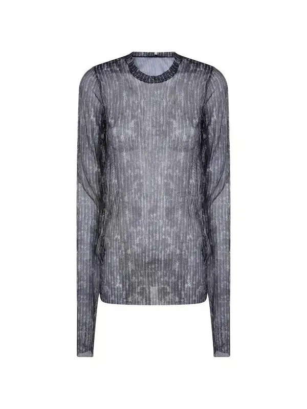 MARIA CALDERARA Sheer Graphic Print T-shirt