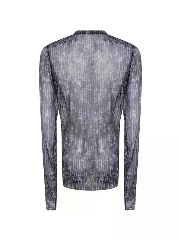 MARIA CALDERARA Sheer Graphic Print T-shirt