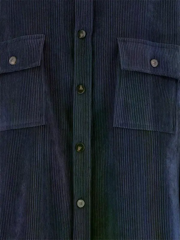 F.IT Corduroy-effect Pocket-detail Shirt