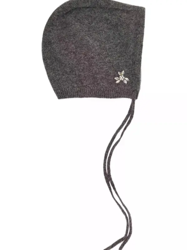 Simone Rocha Crystal-embellished Knitted Balaclava