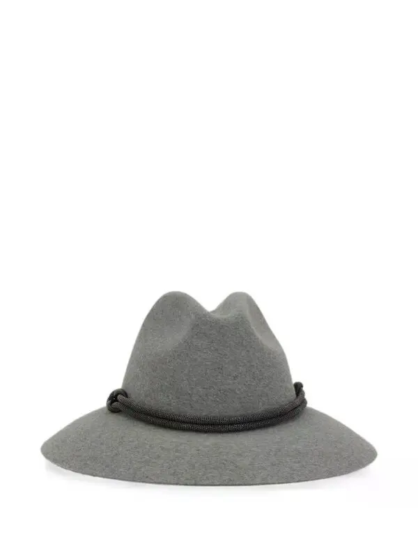 Brunello Cucinelli Monili-detail Fedora Hat - Grey