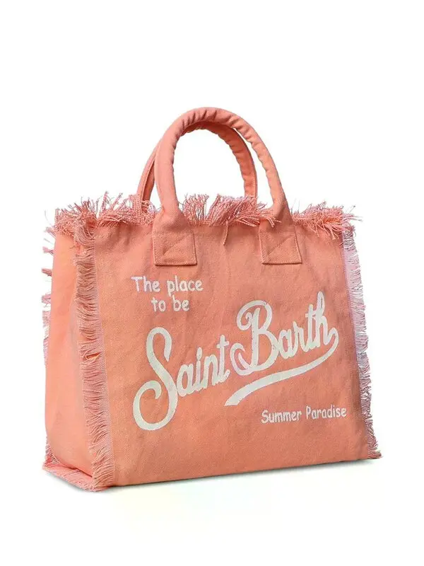 MC2 SAINT BARTH Canvas Colette Bag With Fringes