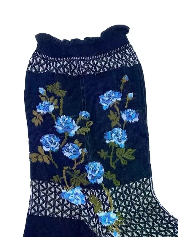 ANTIPAST Floral Motif Crew Socks