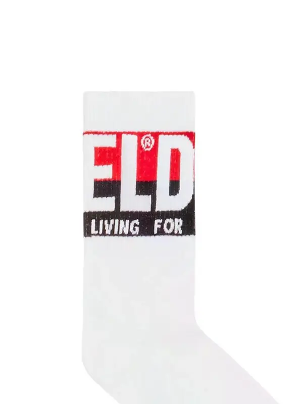 DIESEL® Three-pack Crew Socks With Logo Cuffs - Black