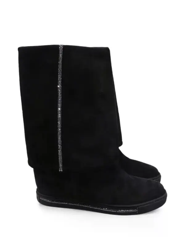 Rene Caovilla Wedge Ankle Suede Boots
