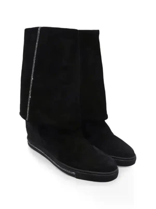 Rene Caovilla Wedge Ankle Suede Boots