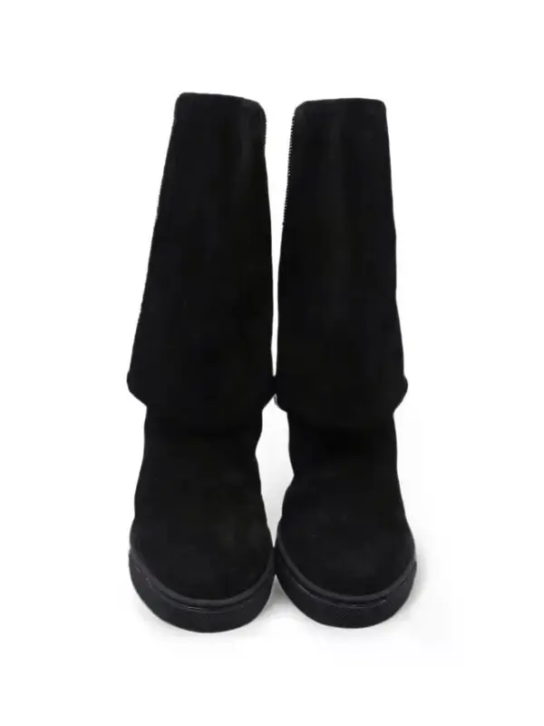 Rene Caovilla Wedge Ankle Suede Boots