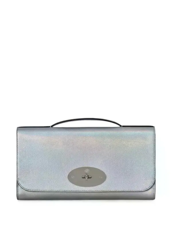 Mulberry Lily Metallic Lizard Effect Clutch Bag