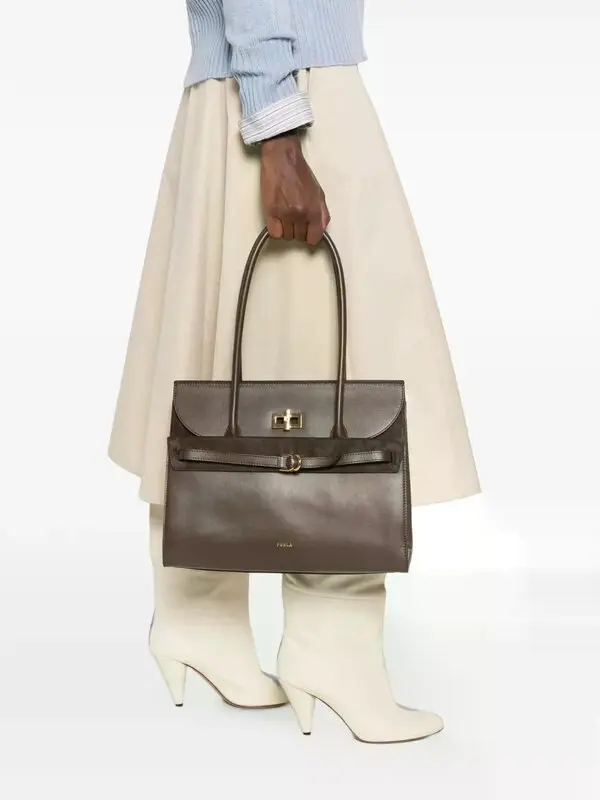 Furla Buckle-detail Leather Tote Bag