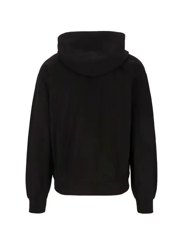 Dolce & Gabbana Cotton Hooded Sweatshirt With Logo Plate