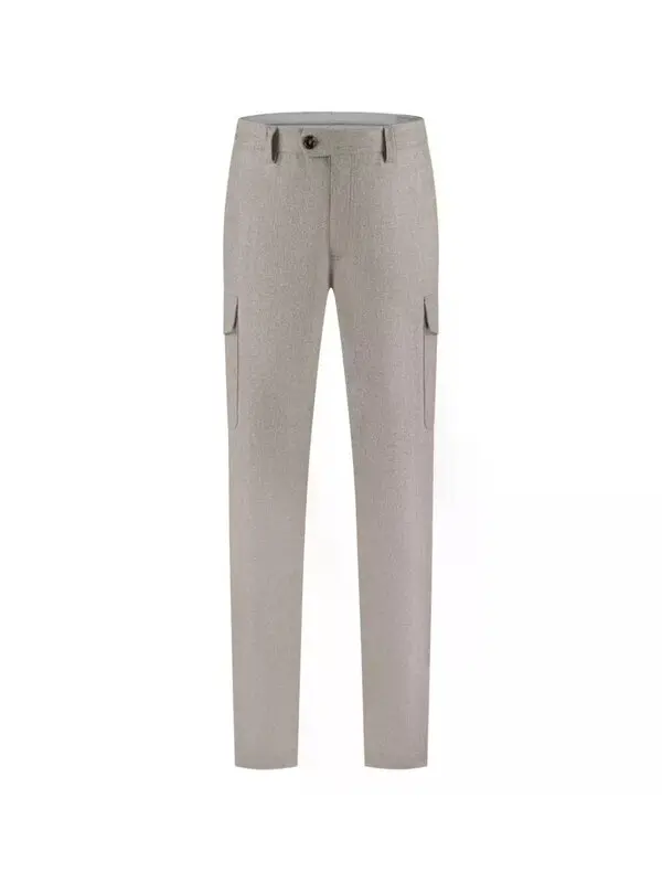 Brunello Cucinelli Mélange-effect Cargo Trousers - Neutrals