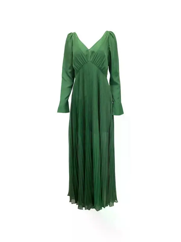 SELF-PORTRAIT Pleated V-neck Gown