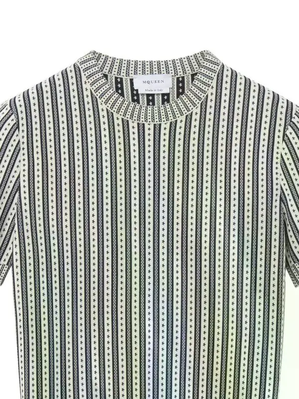 Alexander McQueen Striped Knit Top - Neutrals