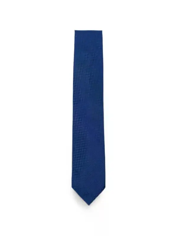TOM FORD Net Pattern Satin Tie - Blue