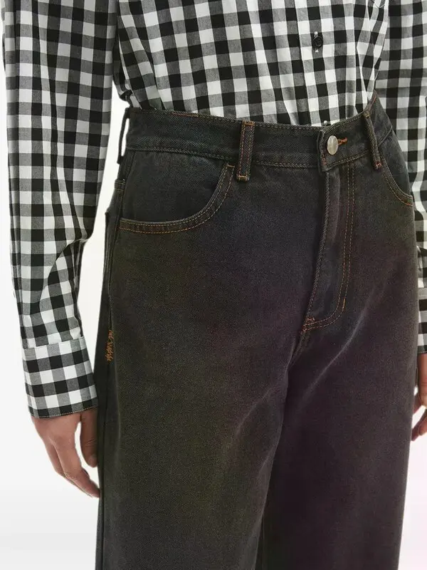 ADER ERROR Contrast Stitch Straight Leg Jeans
