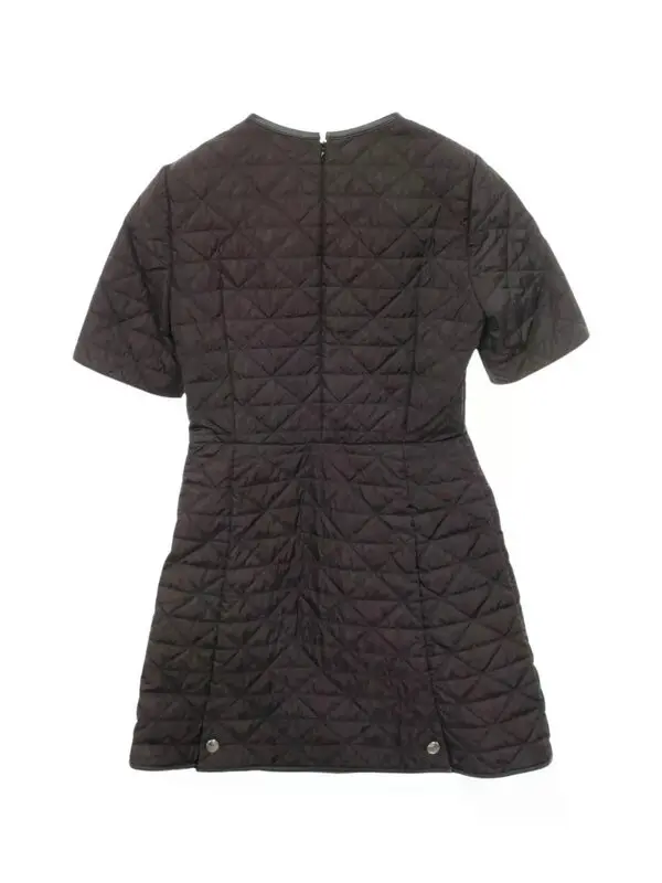 Prada Quilted Re-nylon Mini Dress With Enamel Triangle Logo