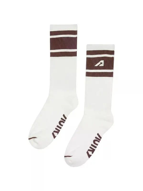 AUTRY Stripe Detail Logo Socks