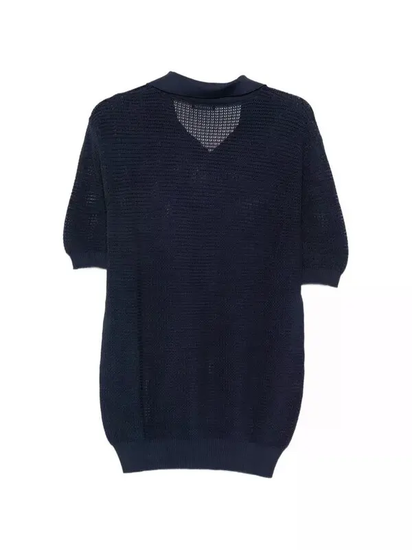 Tagliatore Perforated Knit V-neck Sweater