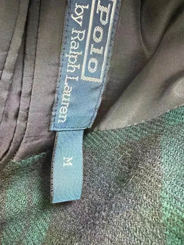 Ralph Lauren Elbow Patch Plaid Wool Jacket