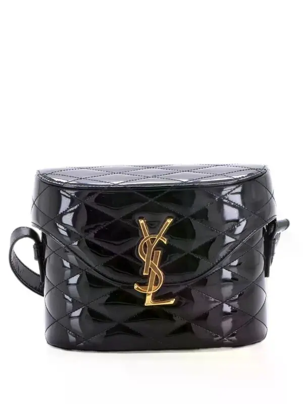 Saint Laurent June Box Bag Quilted Patent Crossbody Bag