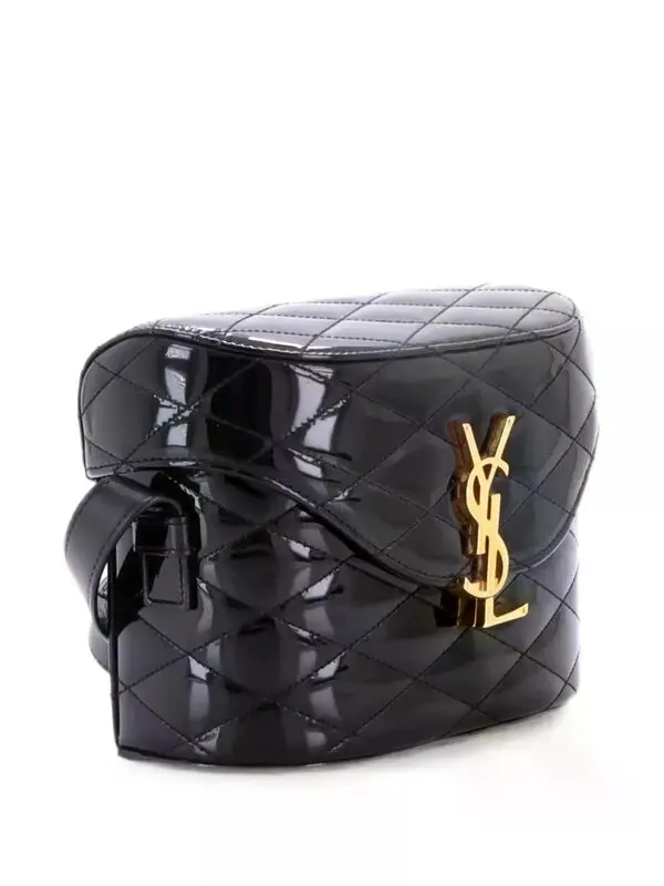 Saint Laurent June Box Bag Quilted Patent Crossbody Bag