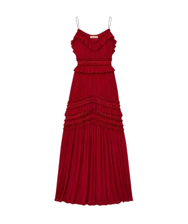 Ulla Johnson Dorothea Sleeveless Silk Gown - Cerise