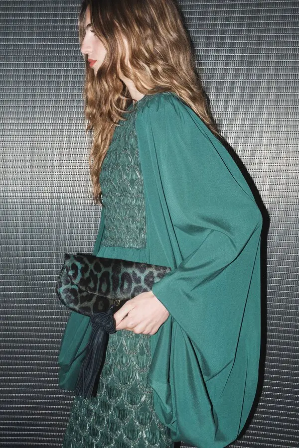 Ulla Johnson Paloma Bag In Leopard Haircalf With Tassels - Emerald Leopard