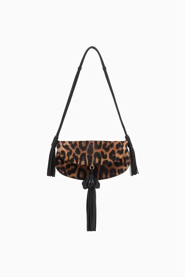 Ulla Johnson Paloma Flap Tassel Bag - Leopard