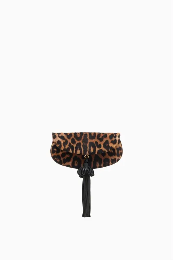 Ulla Johnson Paloma Flap Tassel Bag - Leopard