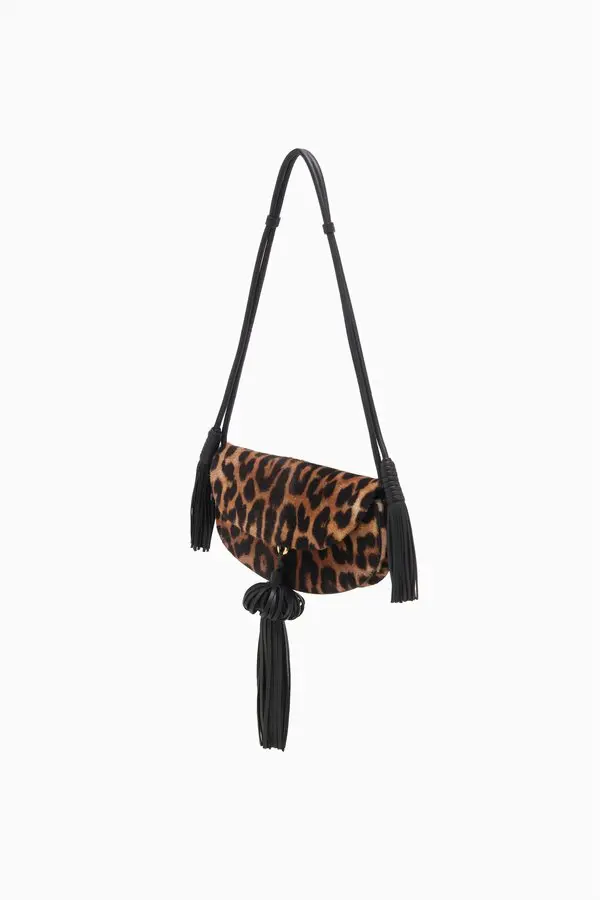Ulla Johnson Paloma Flap Tassel Bag - Leopard