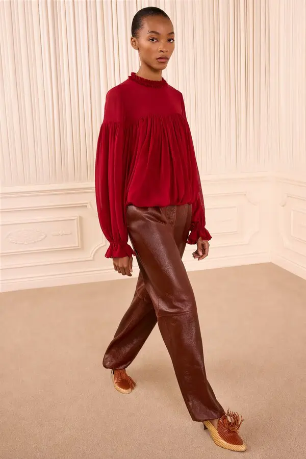 Ulla Johnson Pearl Long Sleeve Silk Blouse