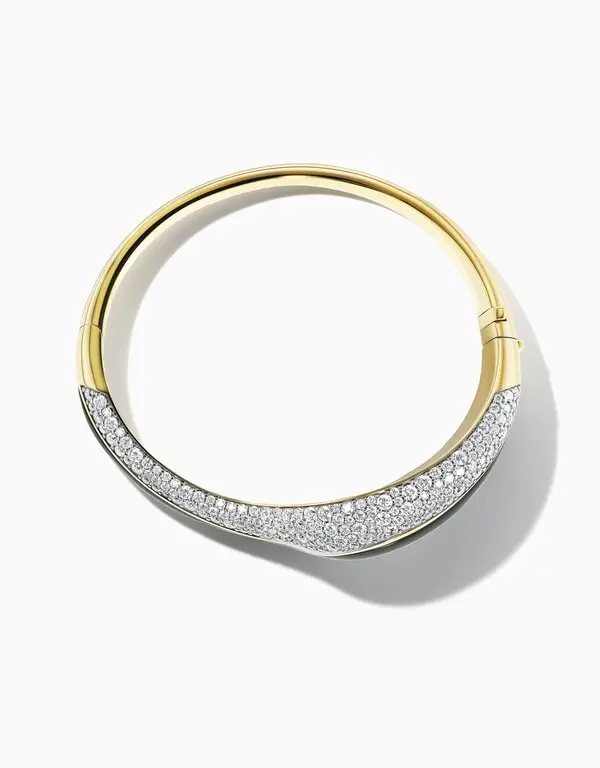 EMILY P. WHEELER Wave Bracelet In Ebony And Diamonds - White