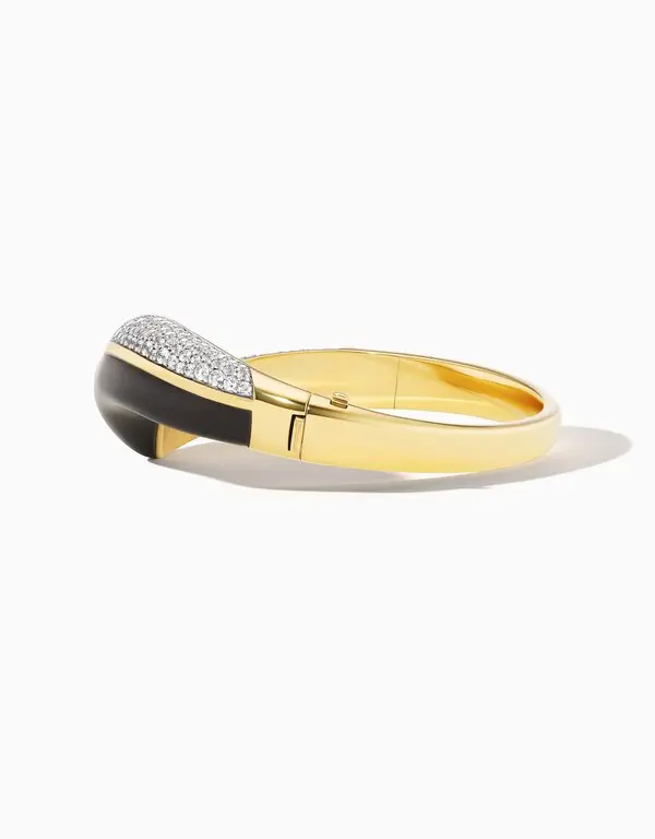 EMILY P. WHEELER Wave Bracelet In Ebony And Diamonds - White