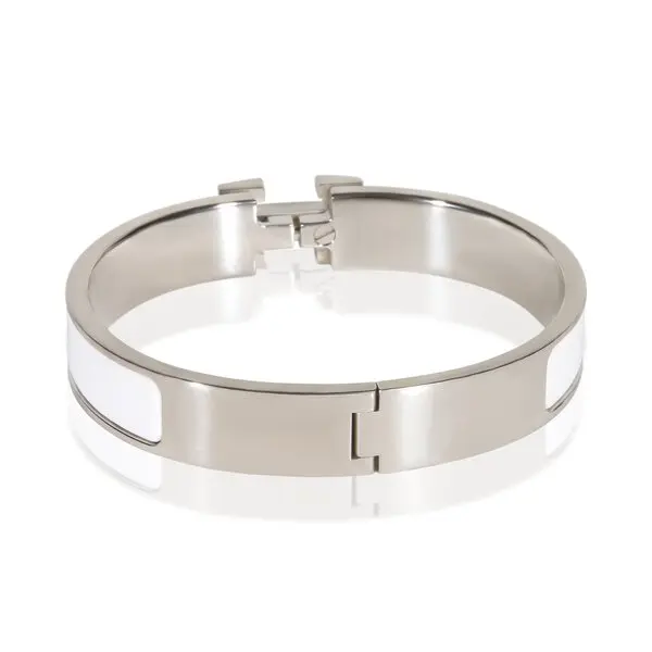 Hermès Clic H Bracelet Palladium Plated Metal And Enamel