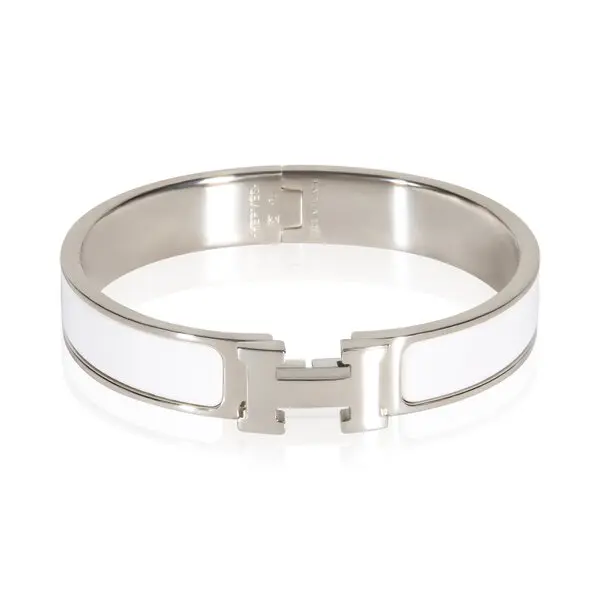 Hermès Clic H Bracelet Palladium Plated Metal And Enamel - Palladium_plated