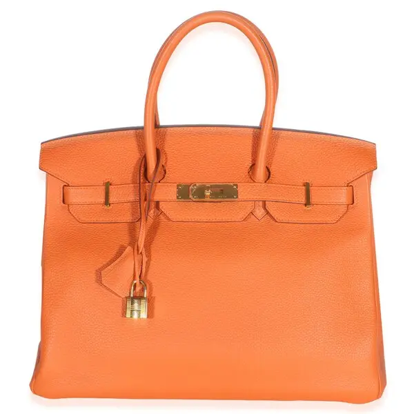 Hermès Togo Birkin 35 Ghw - Orange