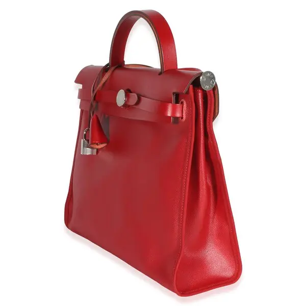 Hermès Herbag Zip 31 Shoulder Bag - Red