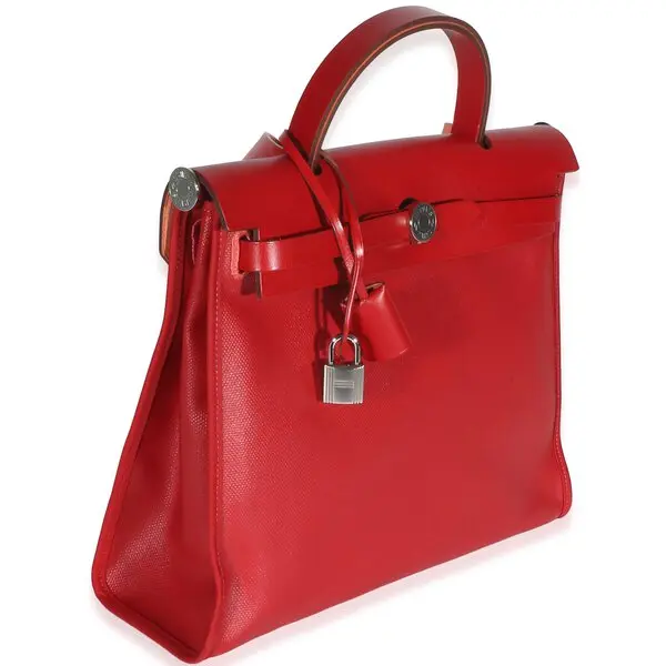Hermès Herbag Zip 31 Shoulder Bag - Red
