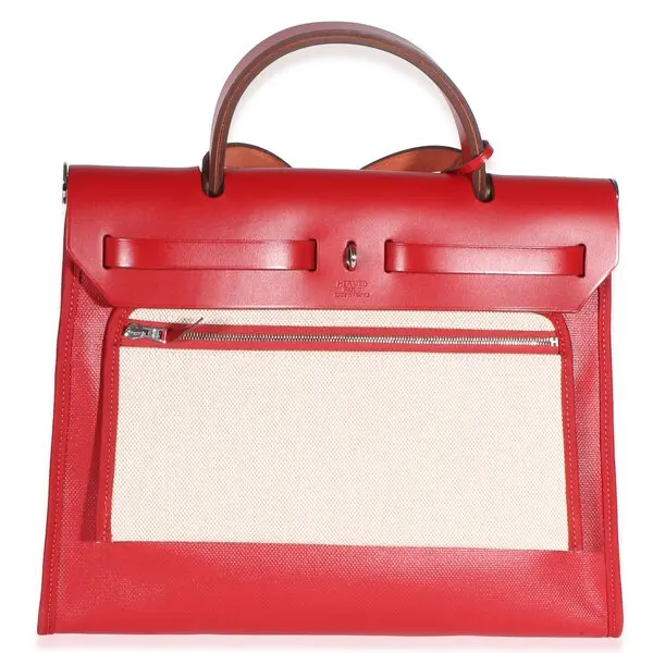 Hermès Herbag Zip 31 Shoulder Bag - Red