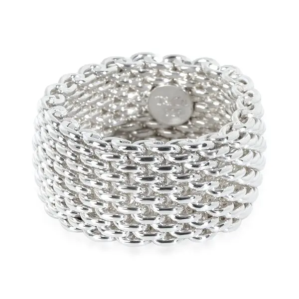 Tiffany & Co. Sterling Silver Somerset Mesh Ring - Sterling_silver