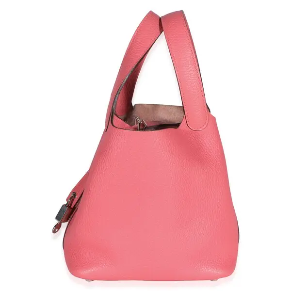 Hermès Rose Confetti Clemence Picotin Lock 18 Phw - Pink